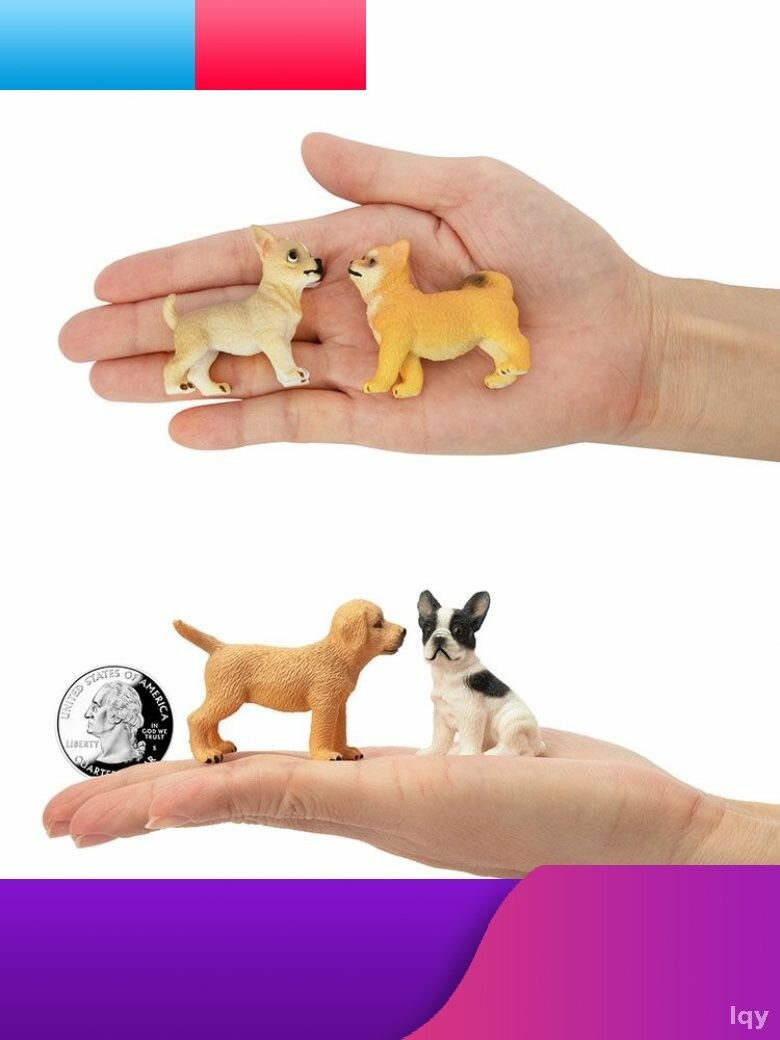 Эксклюзивный комплект миниатюрных собак Toymany, 12 реалистичных фигурок для детского досуга