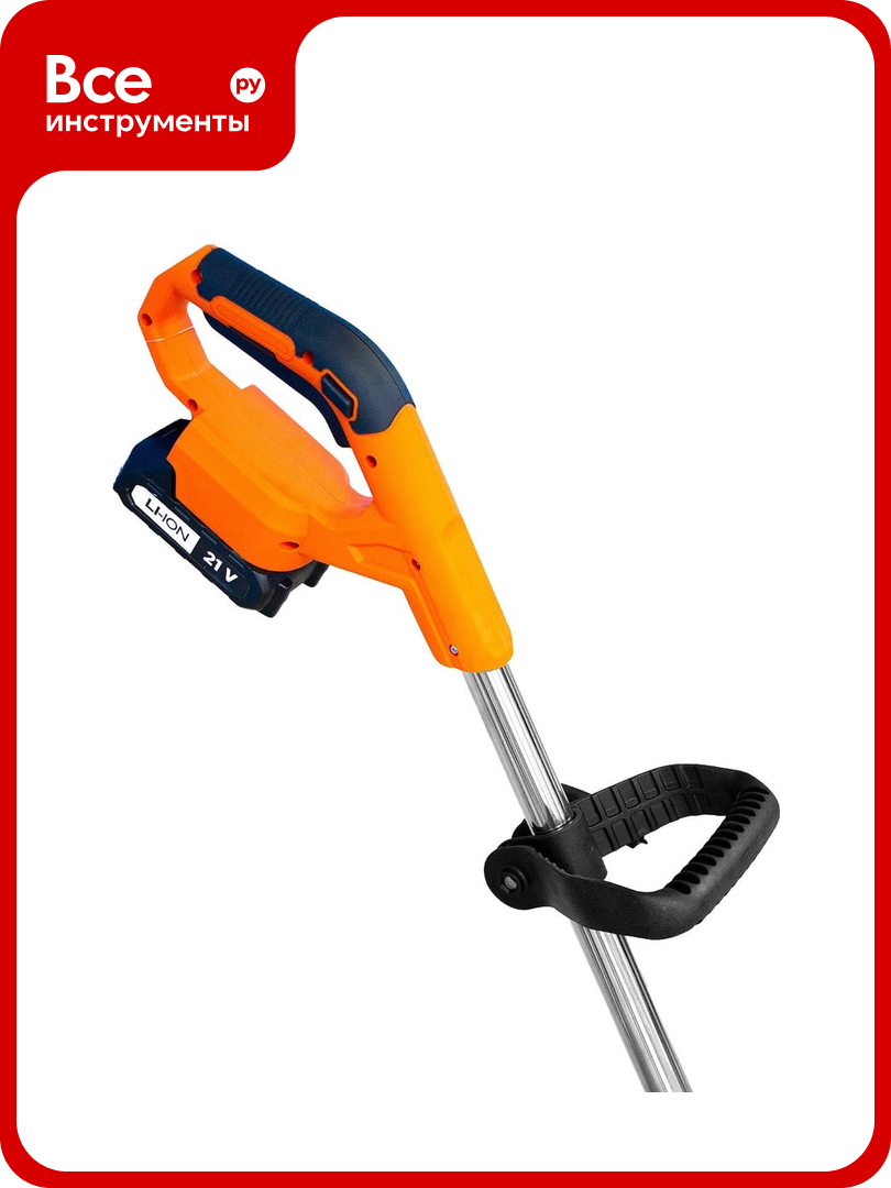 Триммер аккумуляторный на колесах Gramex CSC -21/1-2,0SM 21 В, захват 15 см, сдвижная штанга, леска, нож,