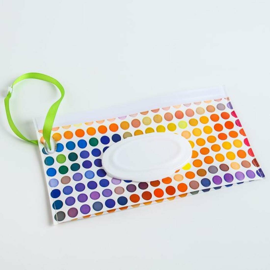 Контейнер для салфеток с петелькой Крошка Я "Кружочки", разноцветный