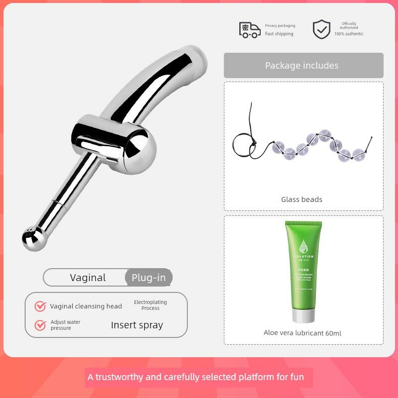 Анальный ирригатор, клизма, устройство для чистки ануса, анальная секс-игрушка, мужская секс-игрушка, металлический.