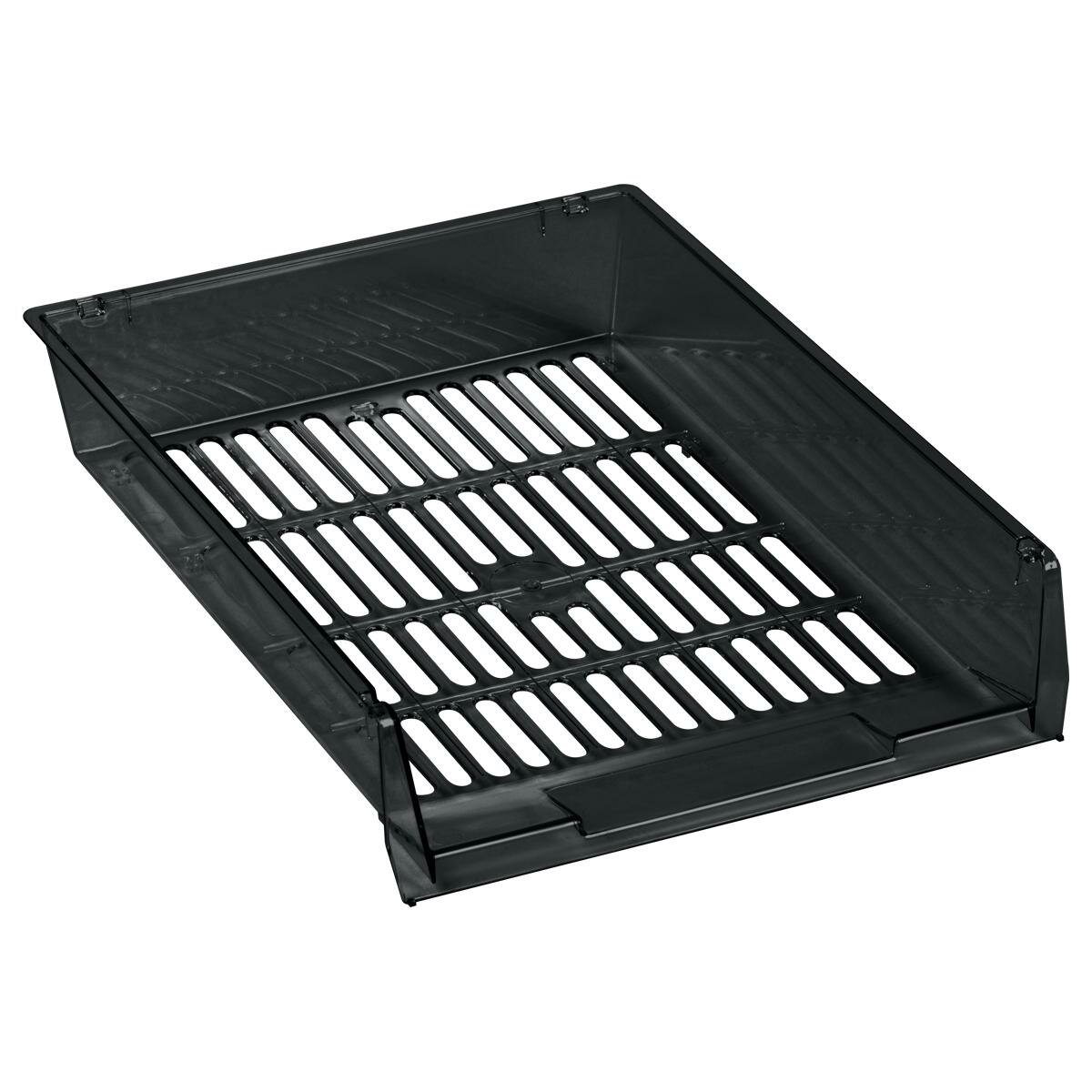 Лоток для бумаг Stämm "Респект", сетчатый, горизонтальный, 35х27.2см, черный тонированный – порядок на столе