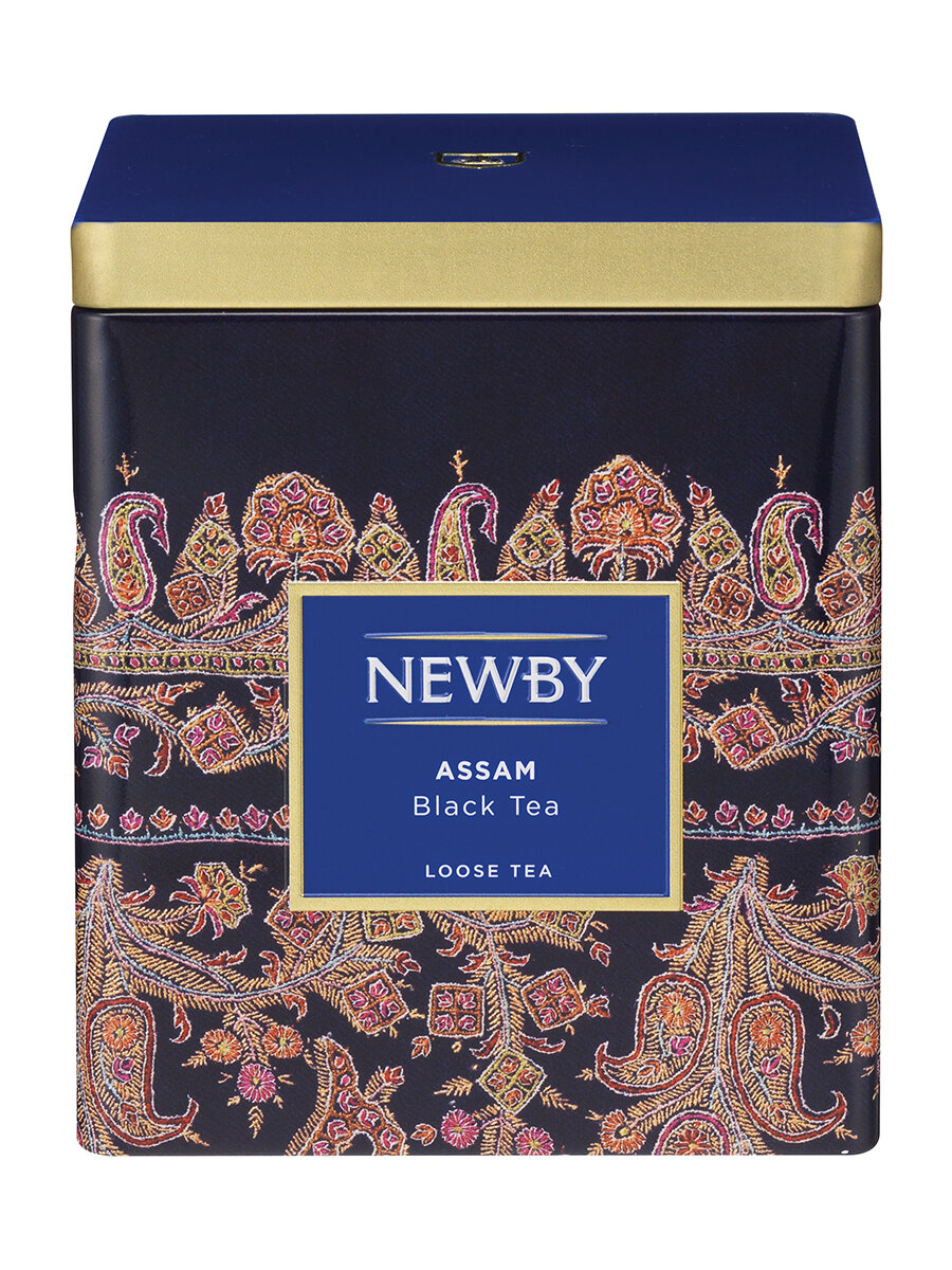 Чай Newby "Ассам", листовой, черный, 1/125 гр, в жестяной банке
