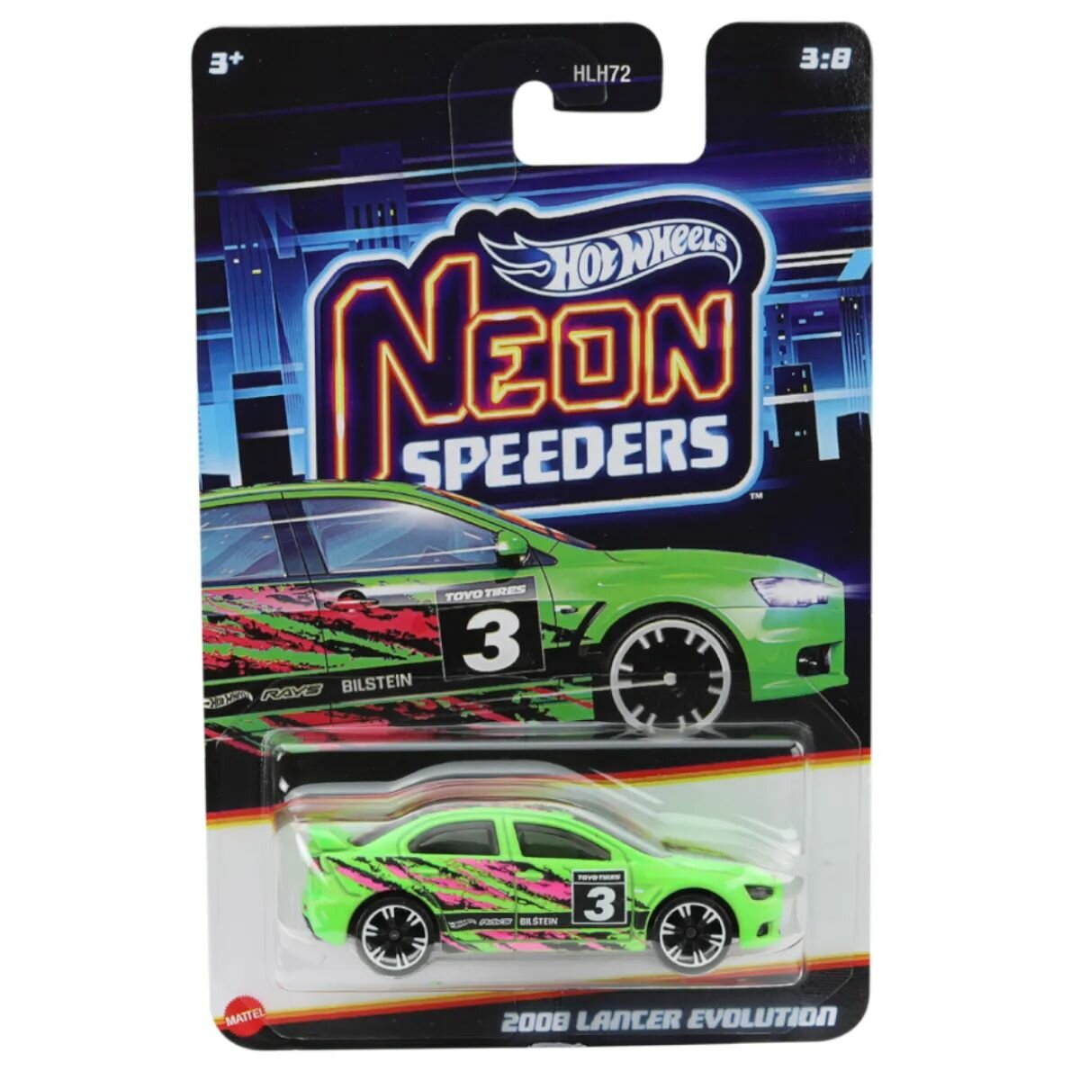 Машинка базовая Hot Wheels Neon Speeders 2008 Lancer Evolution