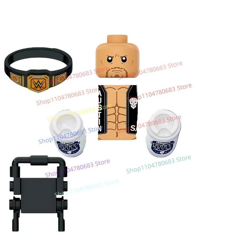 MOC Мини-фигурка борца из пластика 1