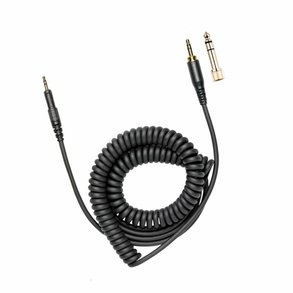 Аксессуары для наушников, Audio-Technica M40X, M50X, M60X, M70X пружинный кабель для наушников длиной 3 м + 1 разъем