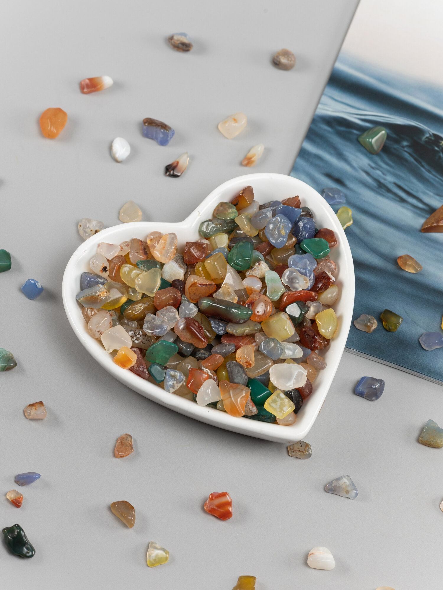 Камни натуральные разноцветные для декора, 100 г, фракция 10-20 мм, Color Si