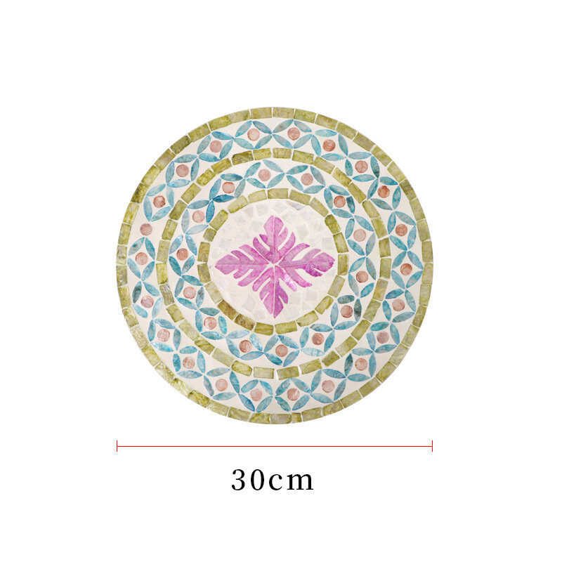 Термостойкие подставки для посуды в американском стиле, креативные подставки для стола в форме ракушек, роскошные круглые подставки в западном стиле, подносы для домашнего использования.
