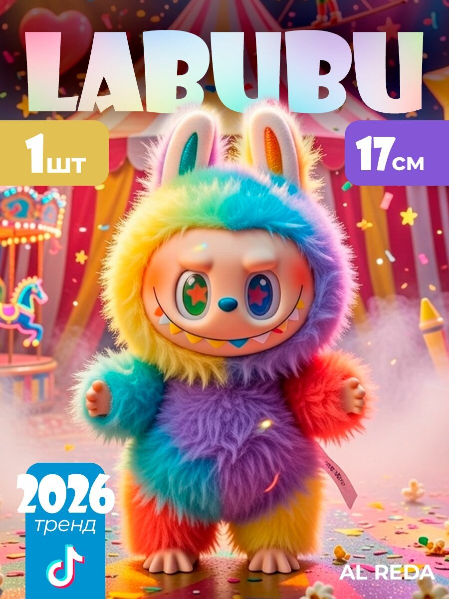 Лабубу игрушка коллекционный брелок, подарок девушке, LABUBU глаза - звездочки, модный аксессуар