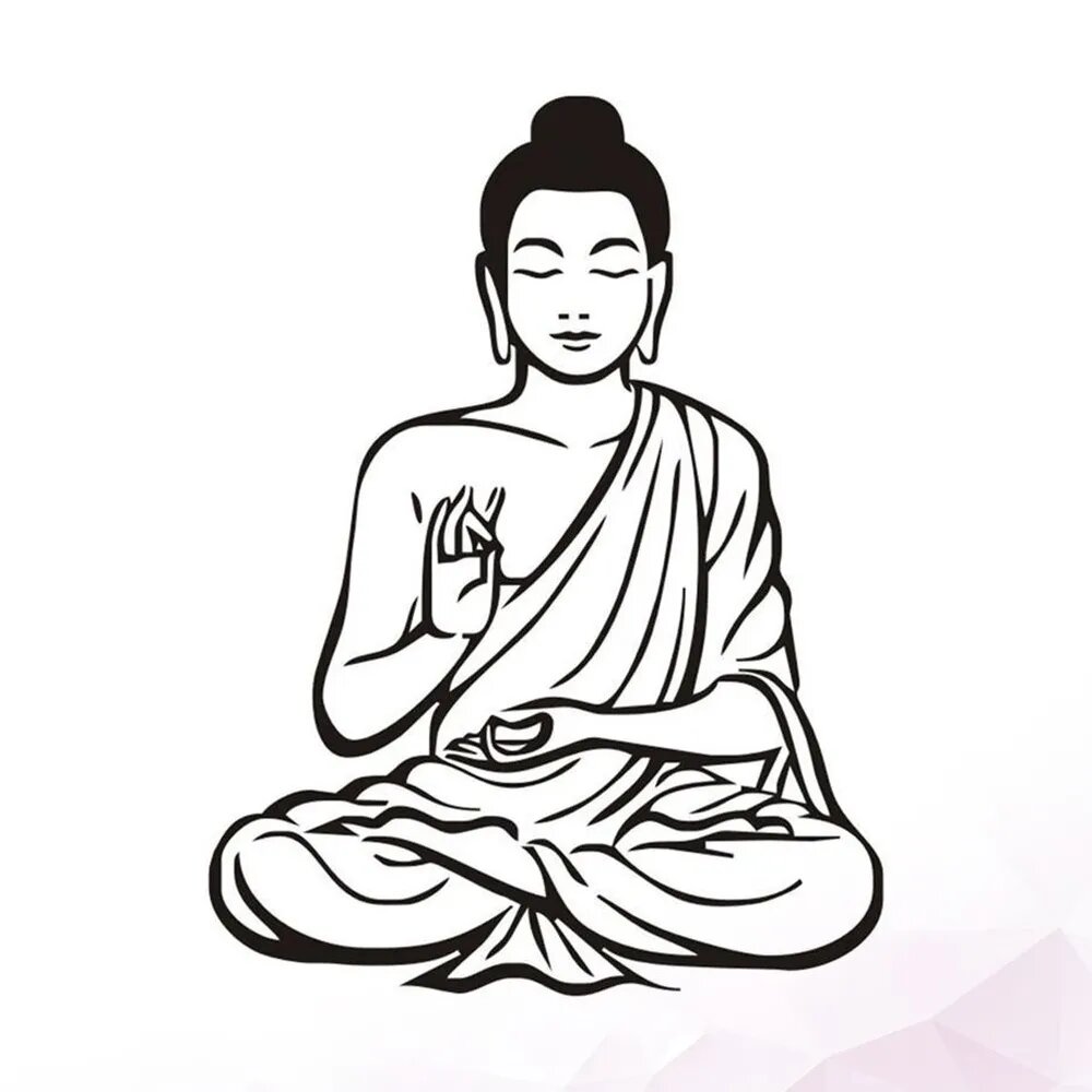 Стикер Будды, Легкий В Установке Пвх, Для Декора Спальни, 1 Комплект