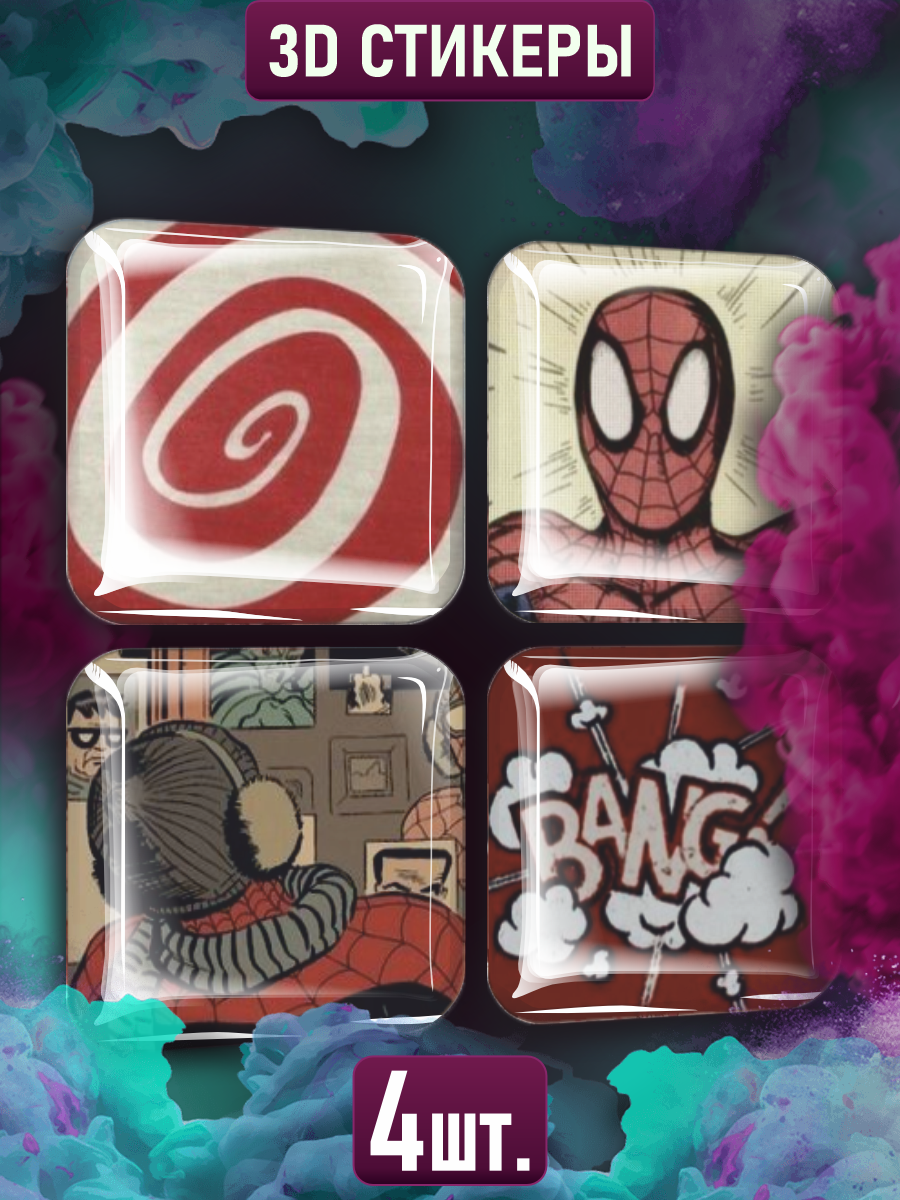 Наклейки на телефон 3D стикеры Человек паук