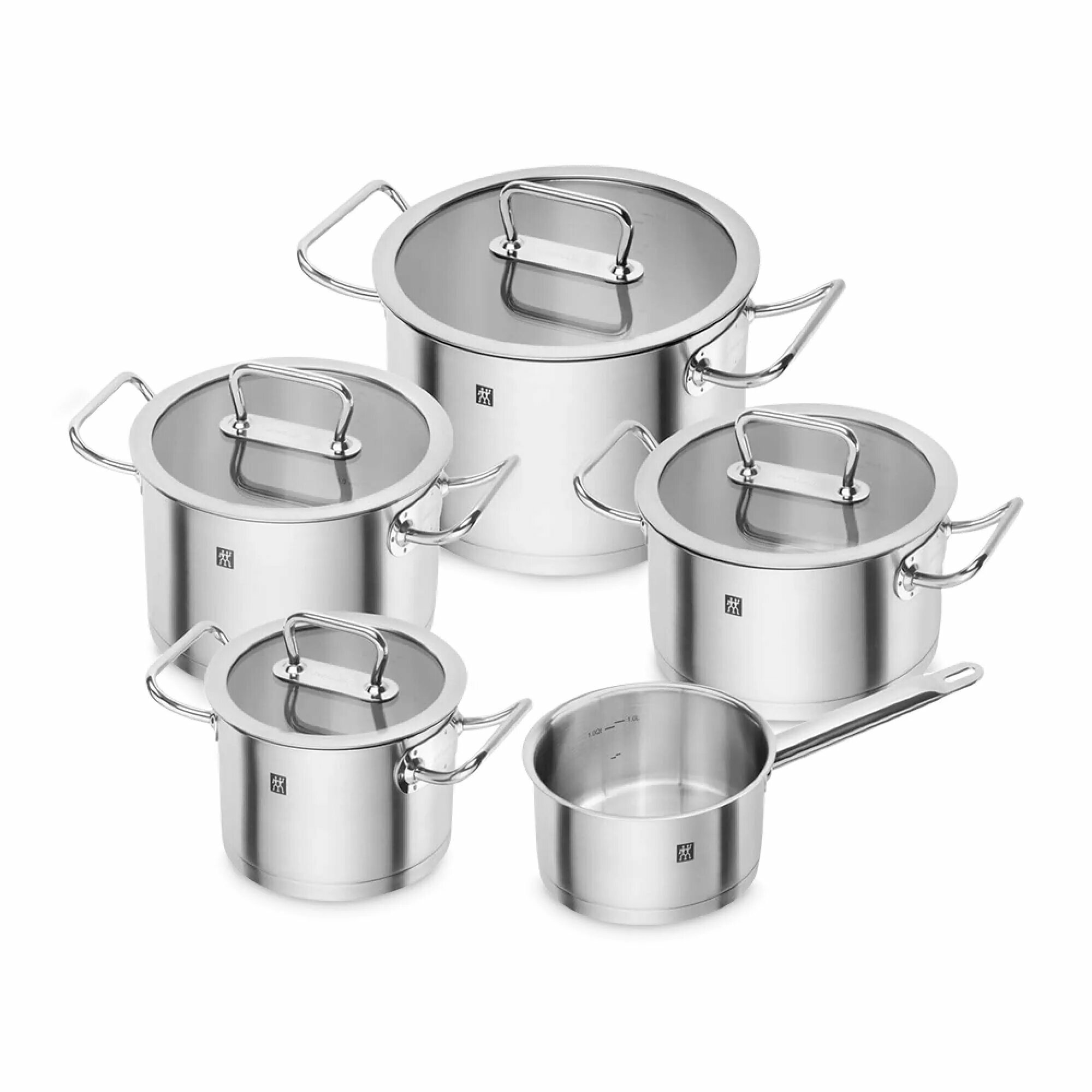 Набор кастрюль "ZWILLING Pro" 65120-005, 9 предметов, сталь, серебристый