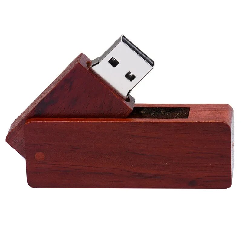 JASTER USB-флешка деревянная 128 ГБ 128GB, Red Wood without box