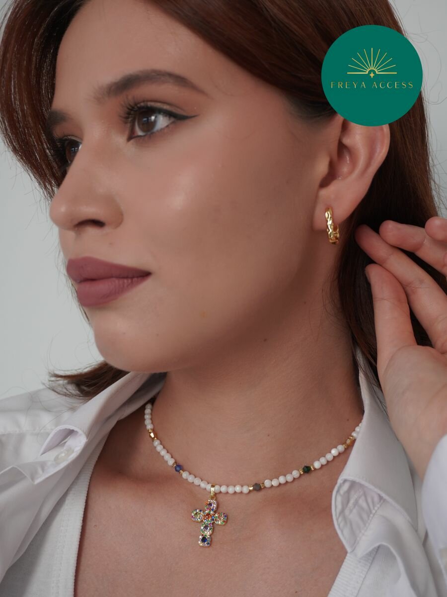 Чокер, металл, кристаллы Swarovski