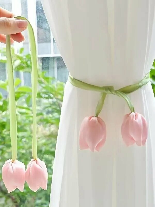 Подхваты для штор . 2шт. розовый