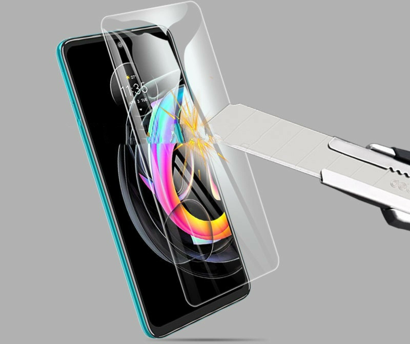 Защитное закалённое стекло MyPads Forti Glass для Motorola Edge 20 Lite с олеофобным покрытием