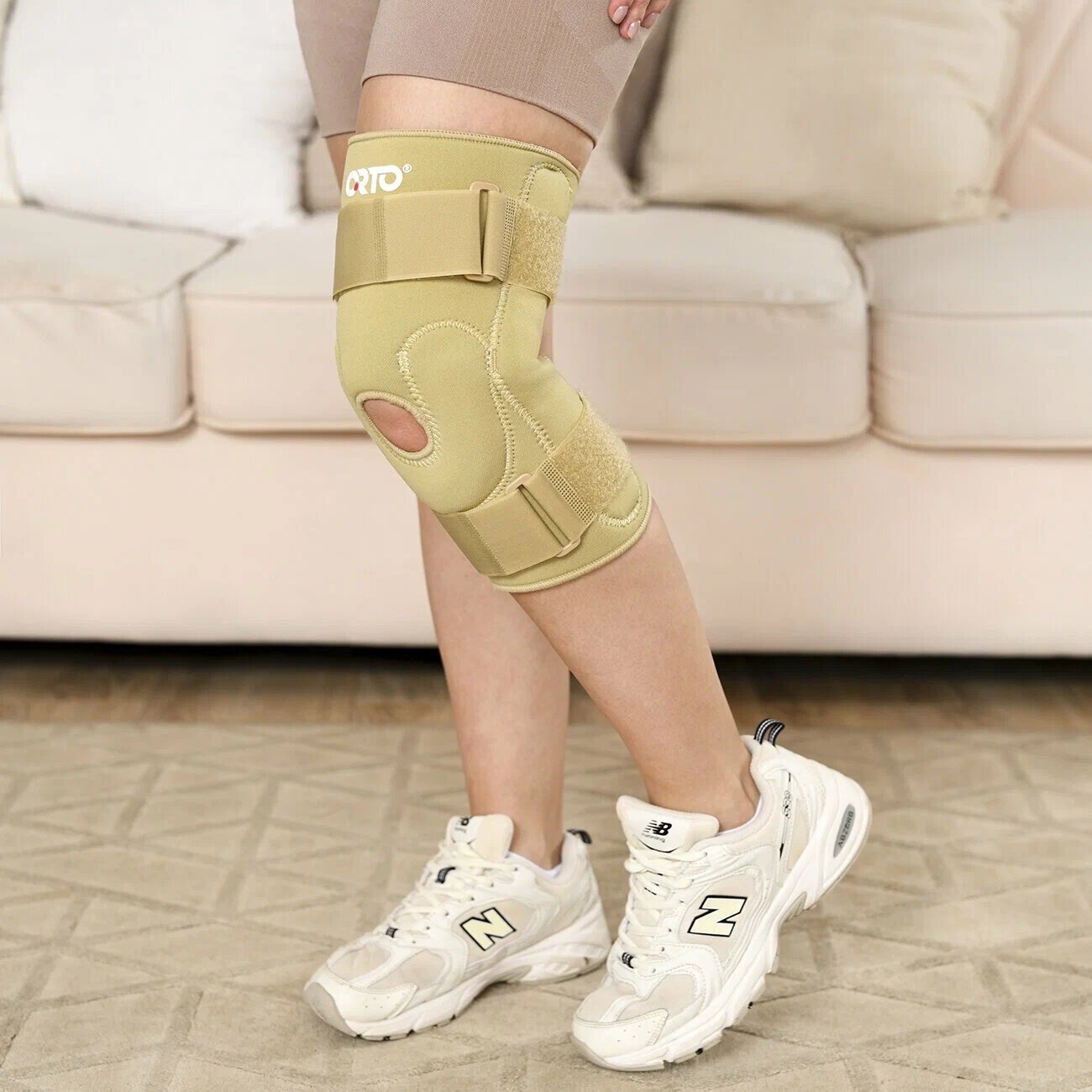 Бандаж на коленный сустав Orto NKN 139, Размер L, Бежевый, неопрен