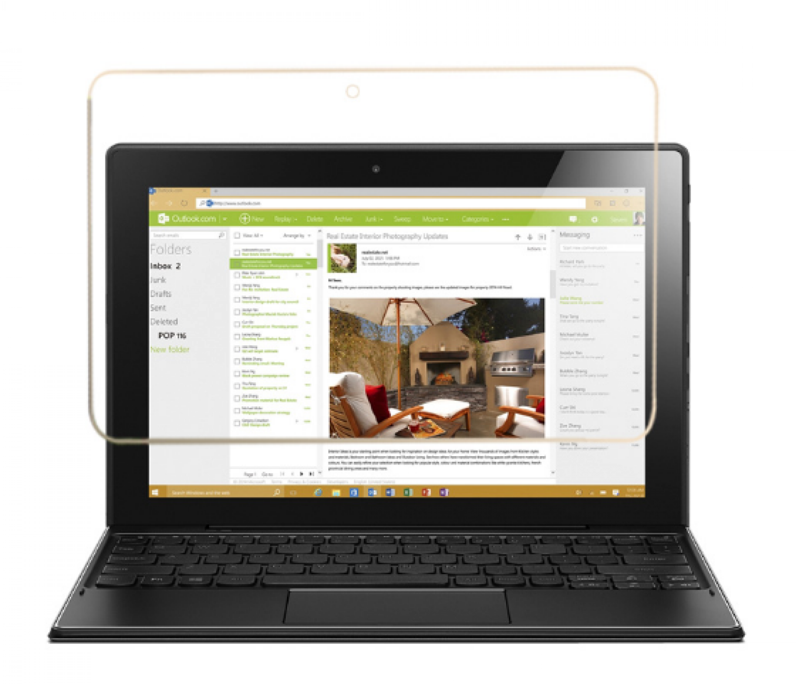 Защитная пленка MyPads Forti Film для планшета Lenovo ideapad MIIX 310 глянцевая, антиблик, точные вырезы