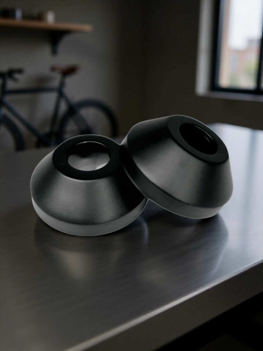 Чашка декоративная для смесителя (отражатель) 3/4" круглый. Черный матовый. 2шт