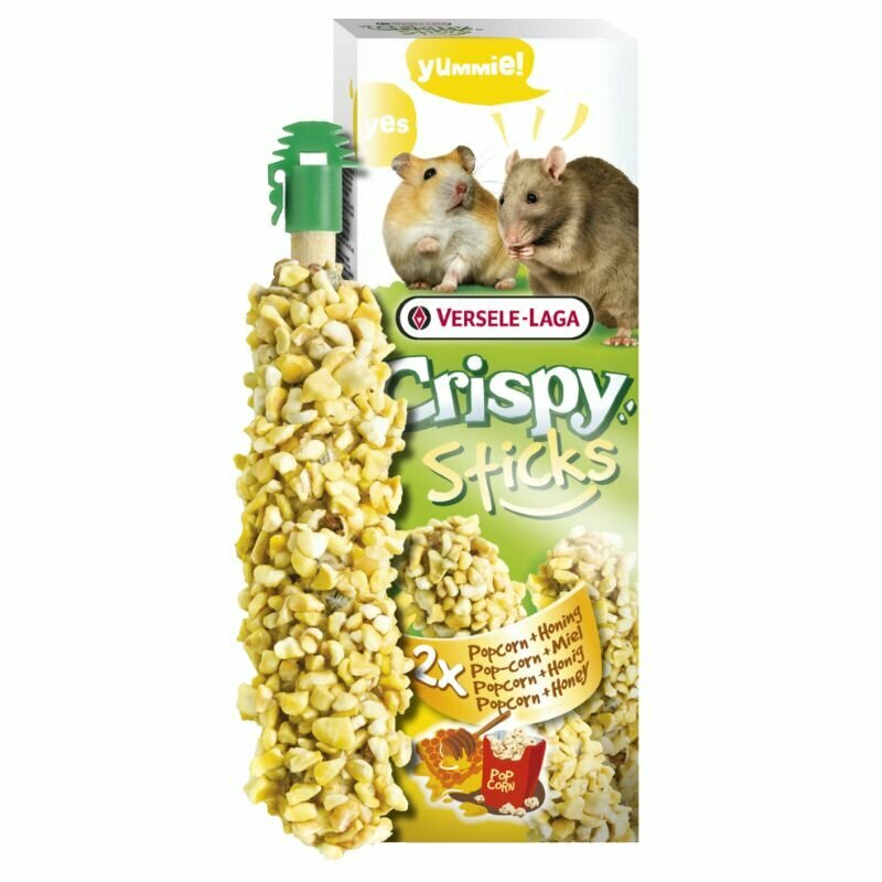 Versele-Laga Crispy Sticks палочки-лакомство для хомяков и крыс с попкорном и медом 1 шт. х110 г