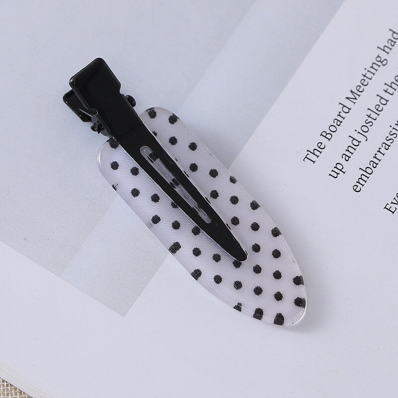 Новая прозрачная заколка для волос в горошек для женщин, бесшовная заколка для челки, передняя заколка-уточка, изысканный аксессуар для волос премиум-класса, модный универсальный аксессуар для волос в