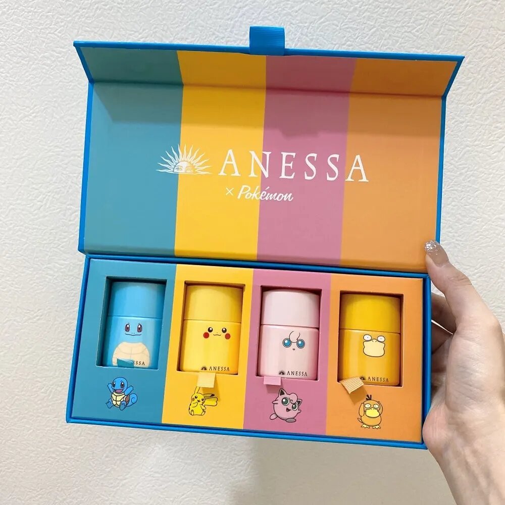 ANESSA x Pokemon Солнцезащитный крем для лица и тела 4 шт. в наборе для всех типов кожи