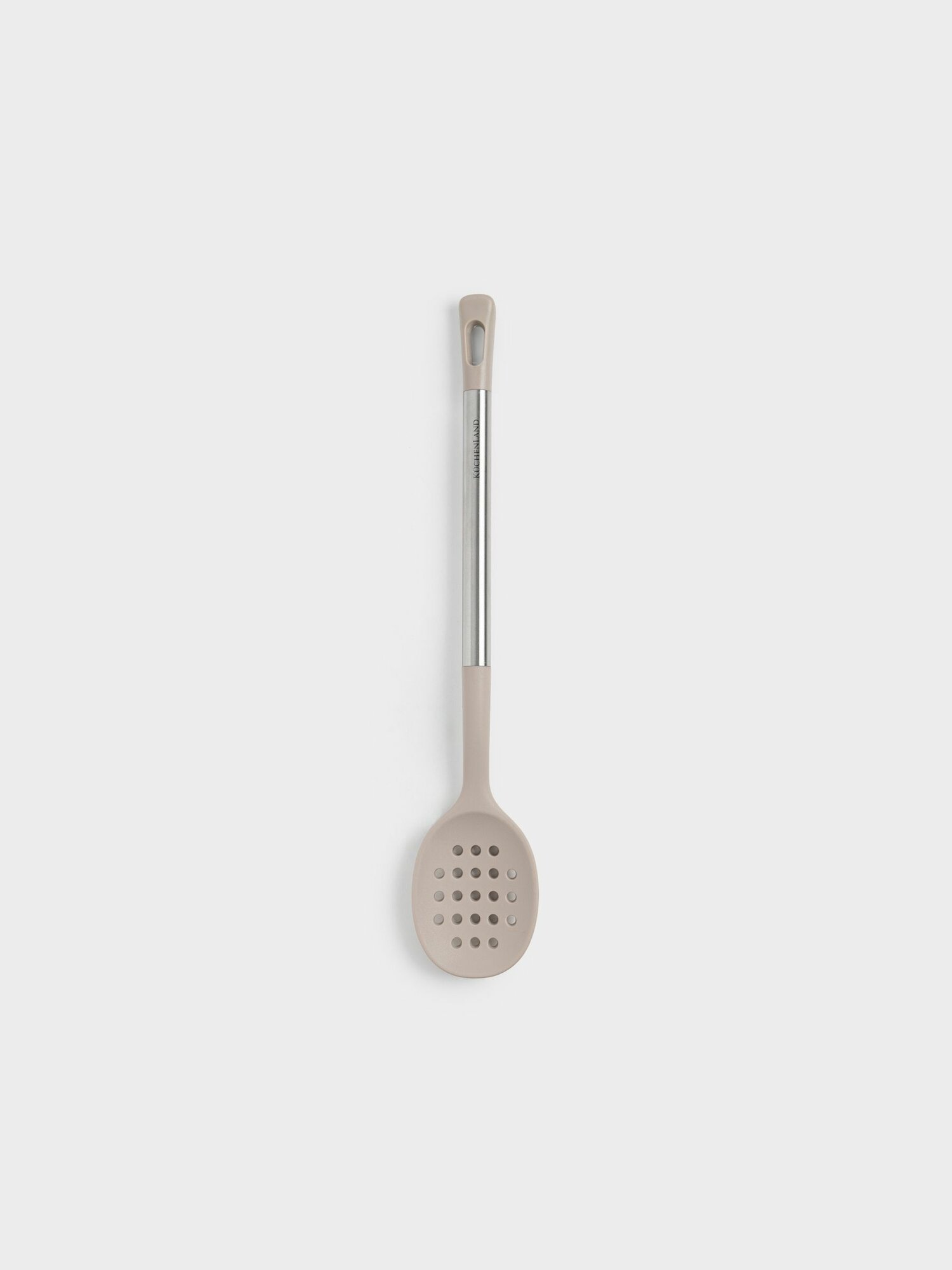 Шумовка, 35 см, силикон/сталь, серая, Ginelli kitchen, Kuchenland