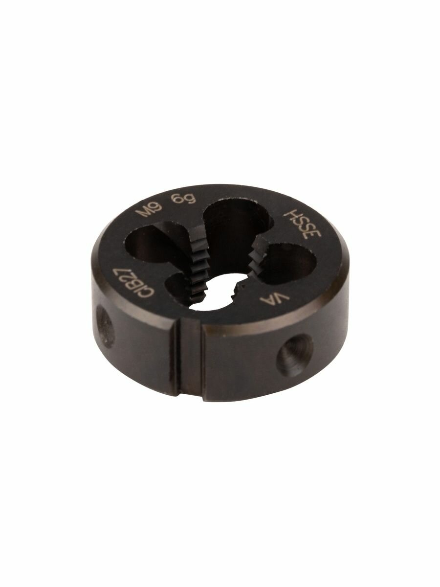 Плашка М9х1.25 мм по нержавеющим и жаропрочным сплавам NORGAU Industrial метрическая, для резьбы 60, по DIN223, HSS-Е/VAP (Co 5%), диаметр 25 мм