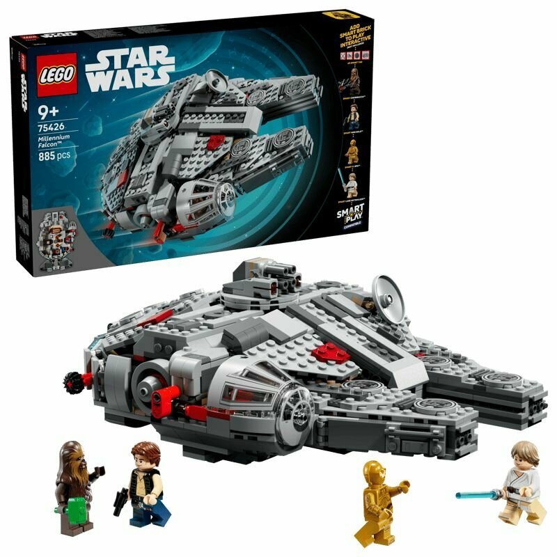 Конструктор LEGO Star Wars SMART Play - Тысячелетний сокол, 885 эл - Лего Звездные войны 75426