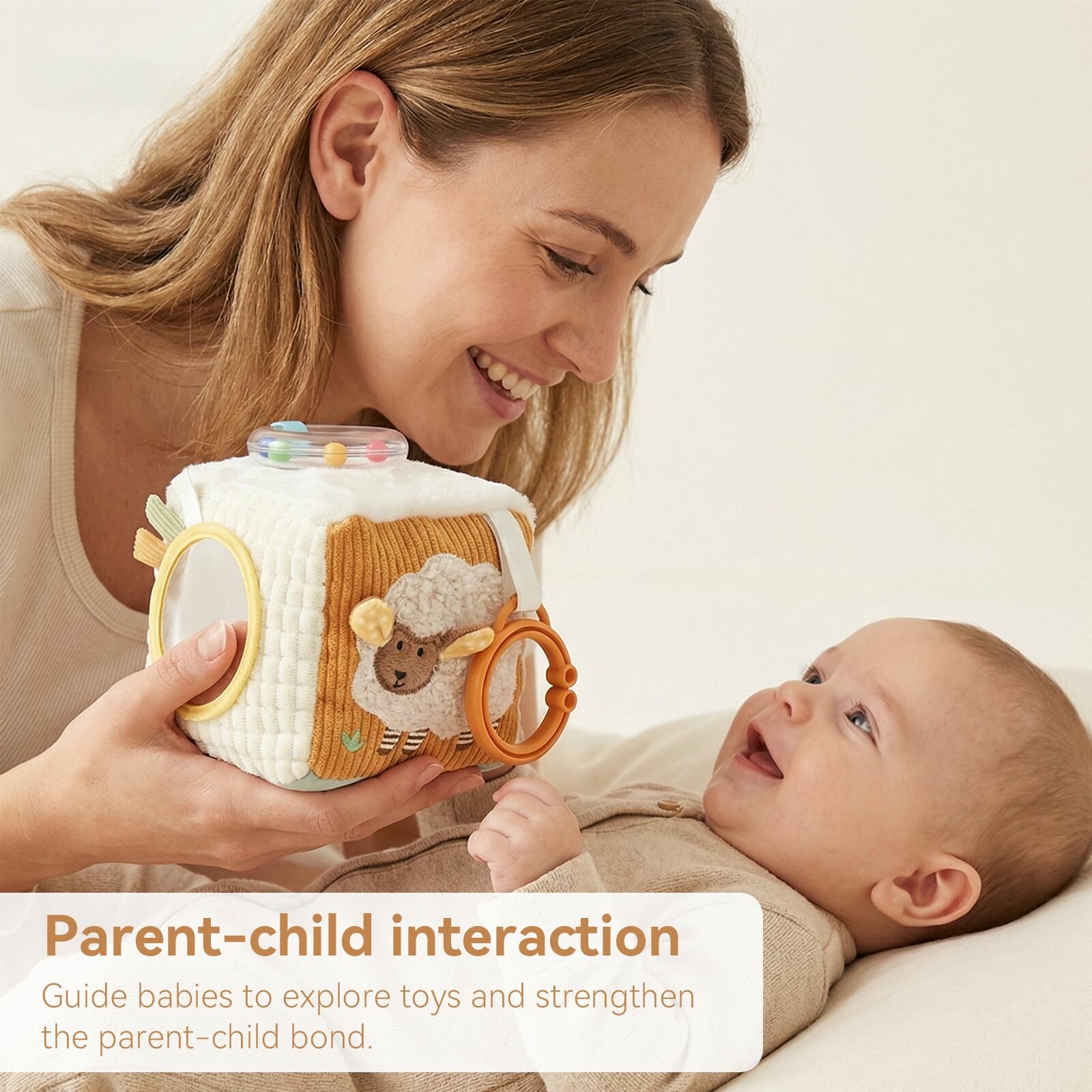 Игрушка-баблер для коляски и кроватки, успокаивающая погремушка для младенцев 0 3 лет