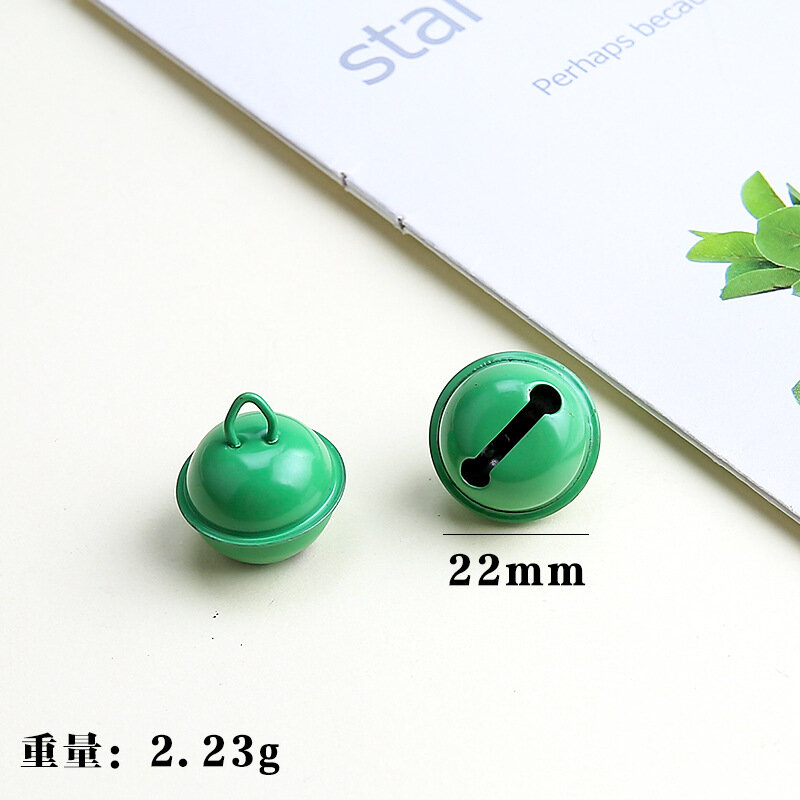 22-миллиметровые окрашенные металлические колокольчики в ярких цветах, аксессуары для рукоделия, подходят для брелоков, подвесок, ошейников для домашних животных, декоративных мелких предметов, креати