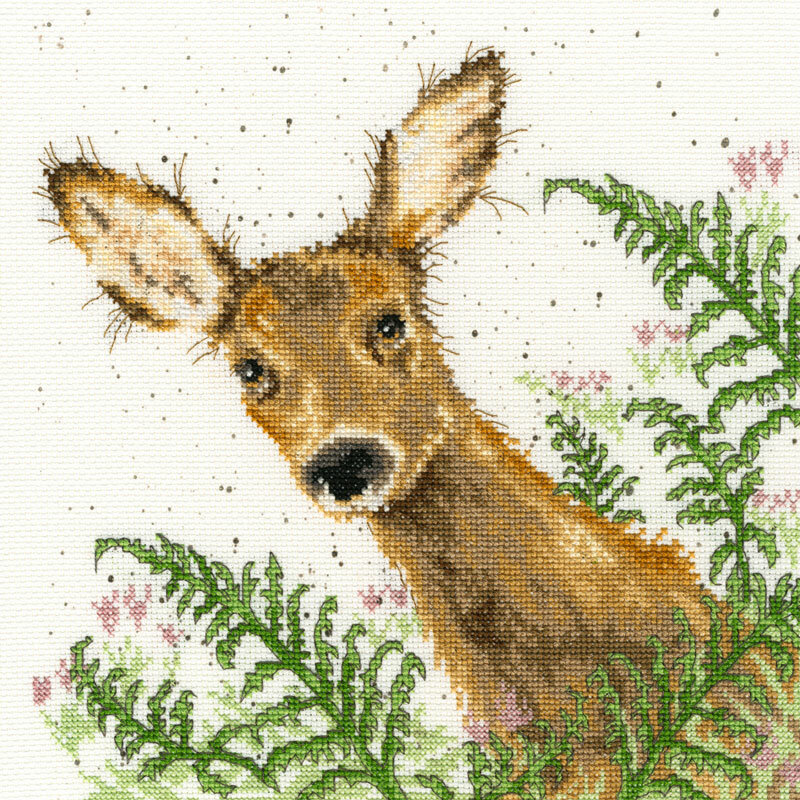 Набор для вышивания Bothy Threads "Doe A Deer" Олененок, счетный крест, бэкстич и французские узелки XHD32