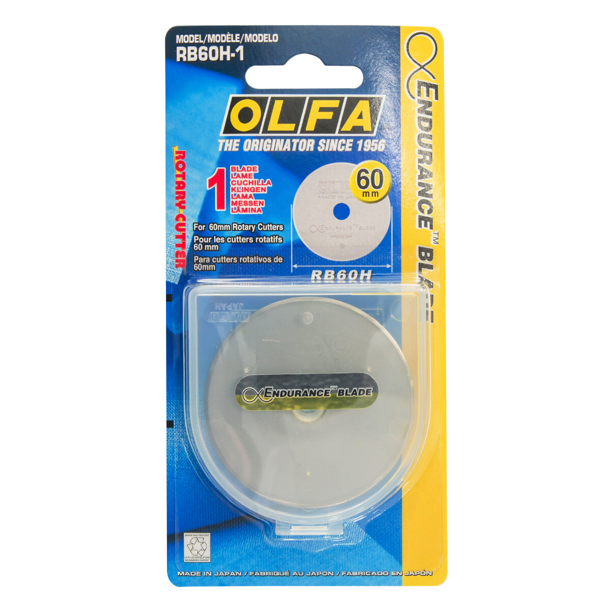 Диск для ножа OLFA RTY-3, 60 мм, 1 шт, серебристый RB60H-1