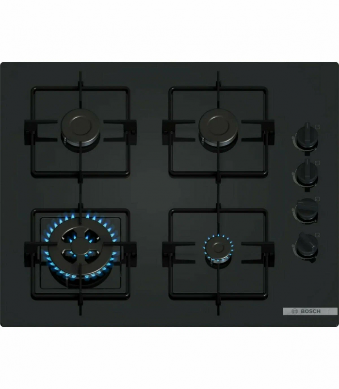 Варочная поверхность газовая Bosch POH6B6K30, черный/закаленное стекло
