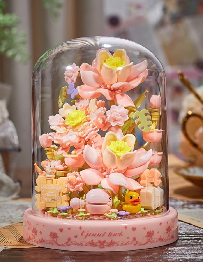 Конструктор 3D Balody Цветы в Колбе, мини блоки, 350 деталей - BA6980