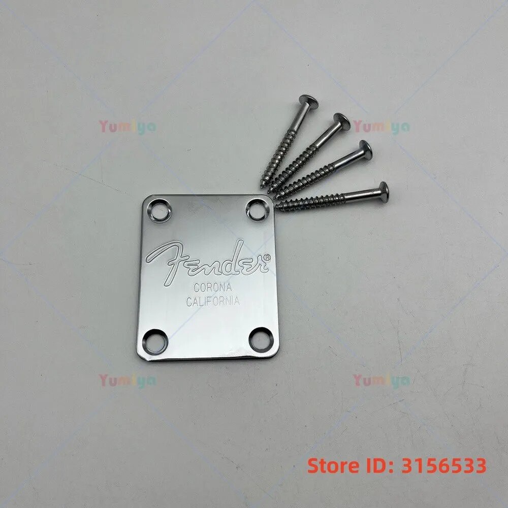 Пластина крепления грифа Fender Corona California с винтами, аксессуар для электрогитары, хром