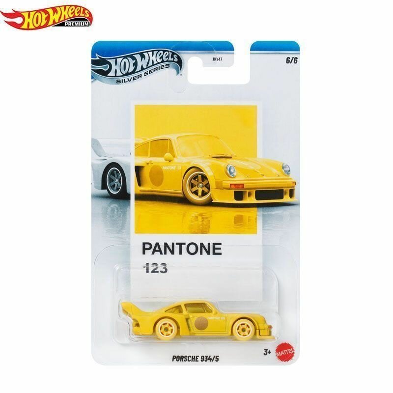 Hot Wheels Модель автомобиля из сплава, 1:64, серия Silver Series, линия Pantone (PORSCHE 934/5)