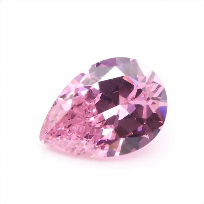 Цирконий грушевидной формы розовый 5х7мм 50шт