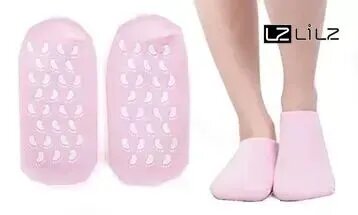 Увлажняющие гелевые носочки SPA Gel Socks для ухода за кожей стоп Фиолетовый