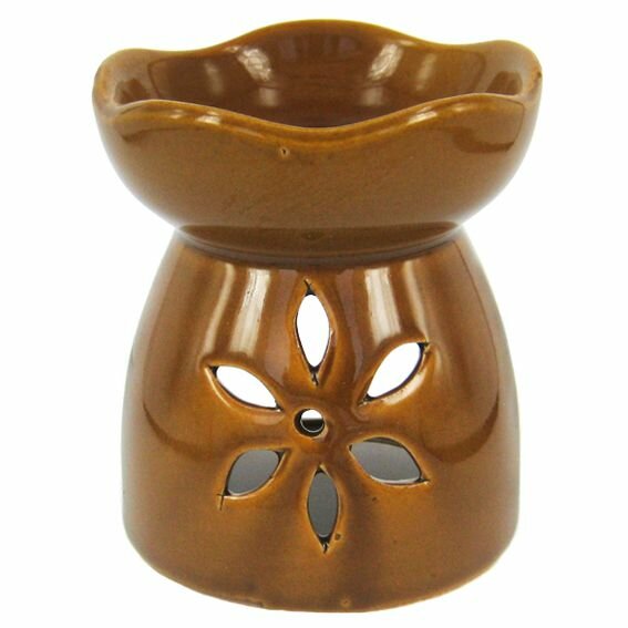 Аромалампа цветок N315-06 коричневая (керамика, 8,5 см.), 1 шт.