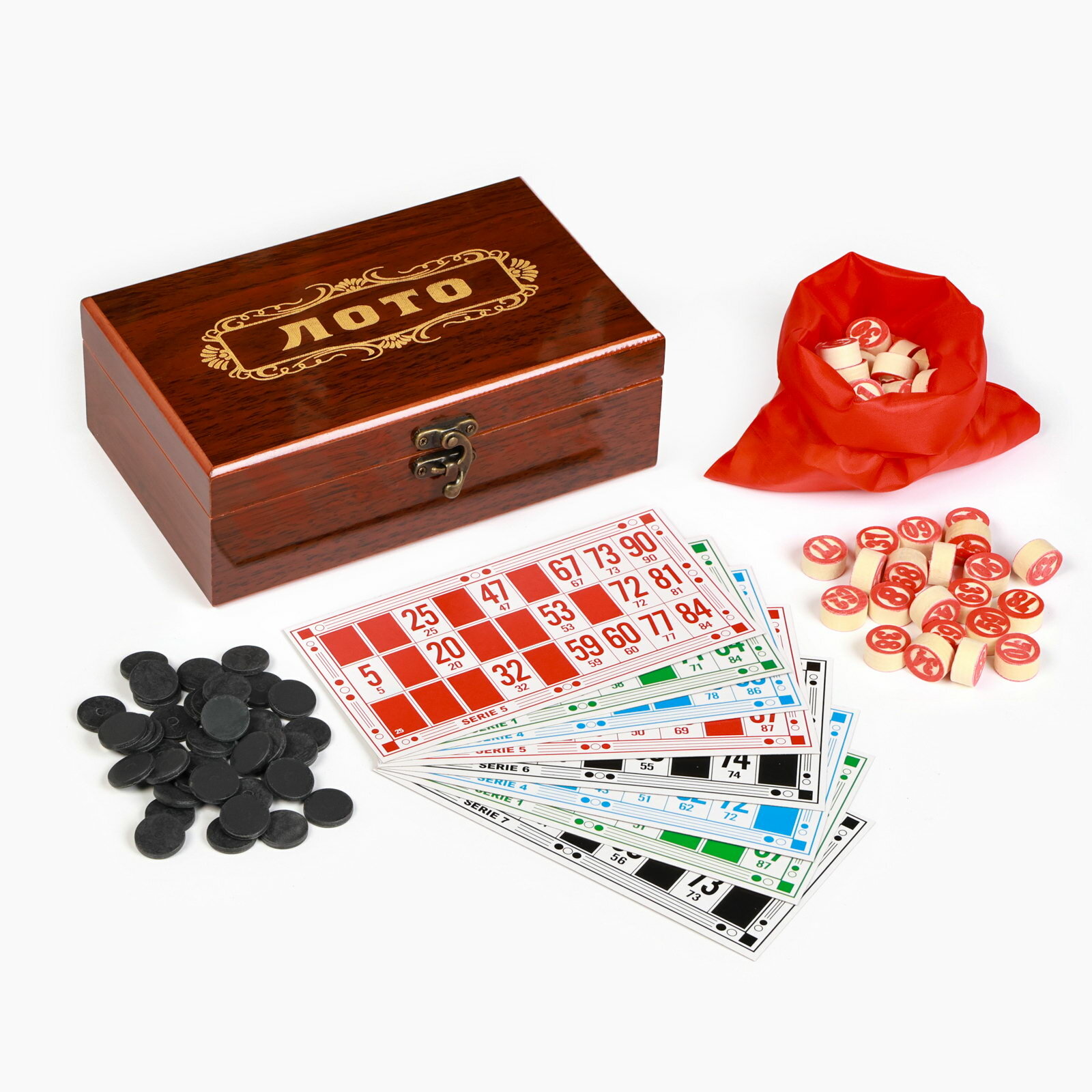 Русское лото, настольная игра "Подарочное", 12.5x20 см, тема обучения: развитие логики/мышления