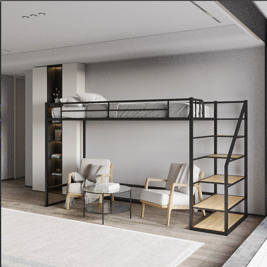 Кровать-чердак "Лофт Костюковъ Хард для детей и взрослых", для детей, 120 см х 200 см