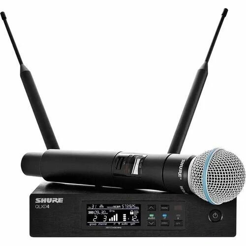 Микрофон для живого вокала QLXD4-BETA58A-черный, черный