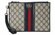 Сумка GUCCI, фактура плетеная, бежевый/синий