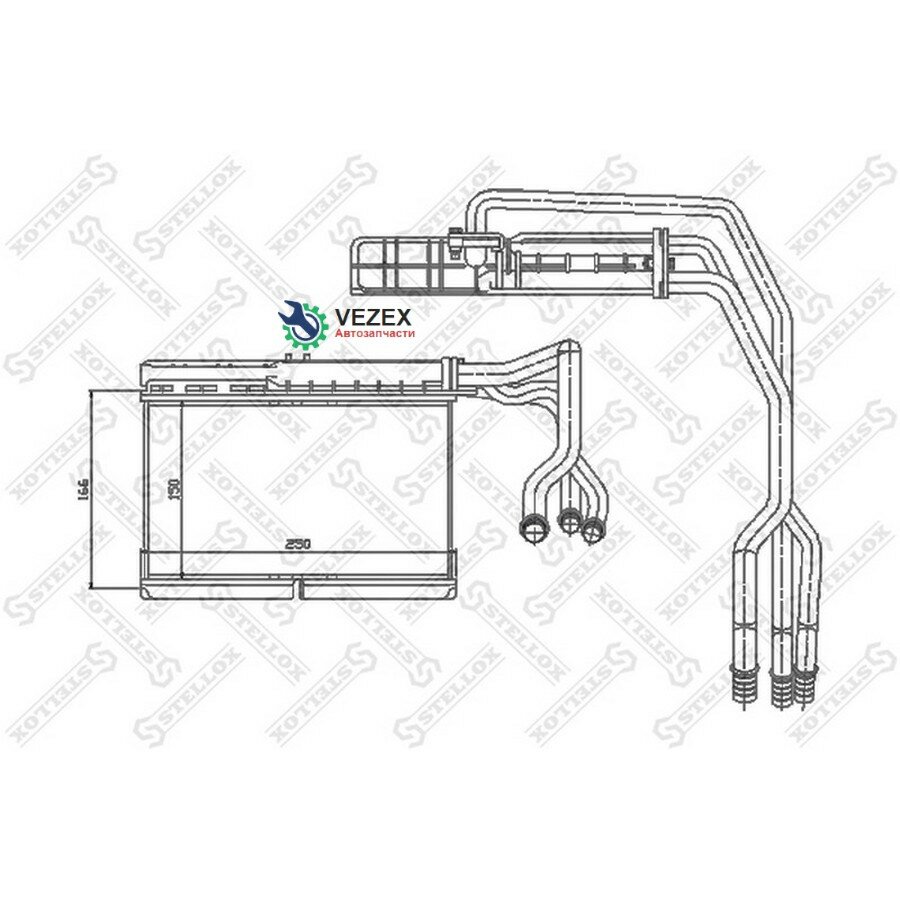 STELLOX 1035073SX радиатор печки!\ BMW E34 1.8-4.0/2.4TD/2.5TD 88-97