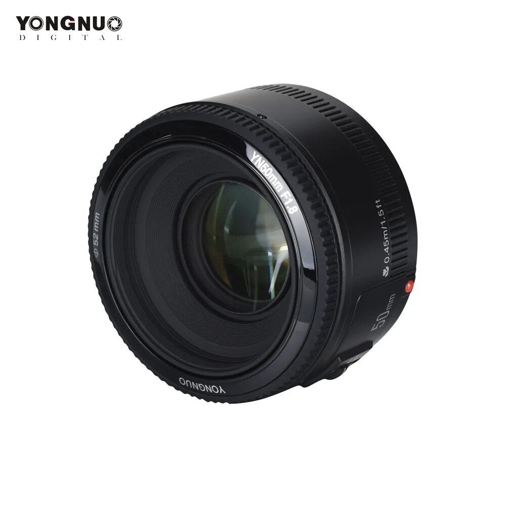 Объектив для Canon EF 50mm f/1.8 большая диафрагма, поддержка AF MF Черный — фото 1