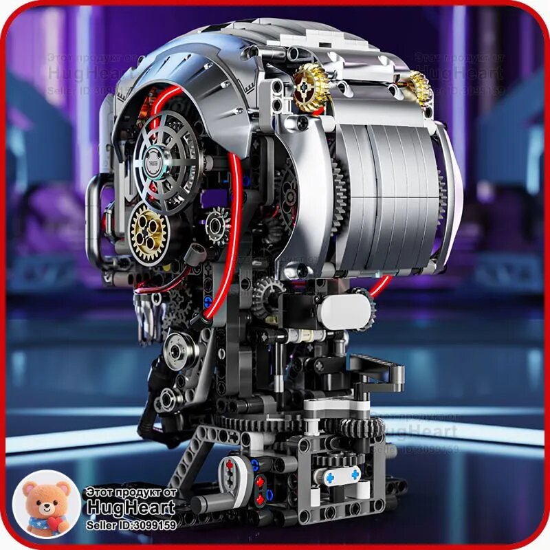 Конструктор Механический череп SKELETOU MJ13089 на 1099 деталей для мальчиков, подарок — фото 1