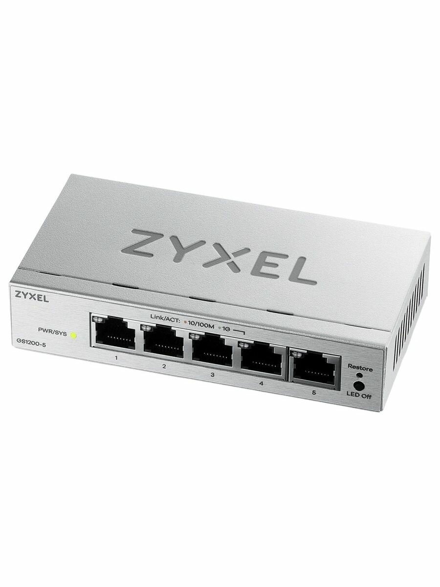 Коммутатор Zyxel GS1200-5V3-EU0101F (L2) 5x1Гбит/с управляемый