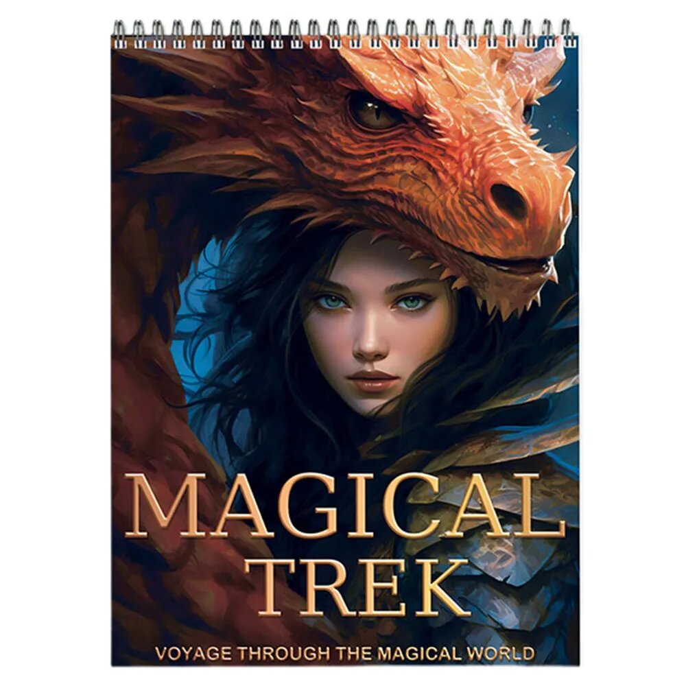 Книга-раскраска для взрослых, 4 шт, А4, 30 стр, спираль, 24 карандаша