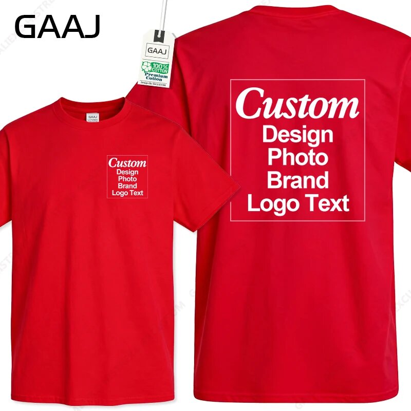 Красная футболка GAAJ, кастомный дизайн, 2XL