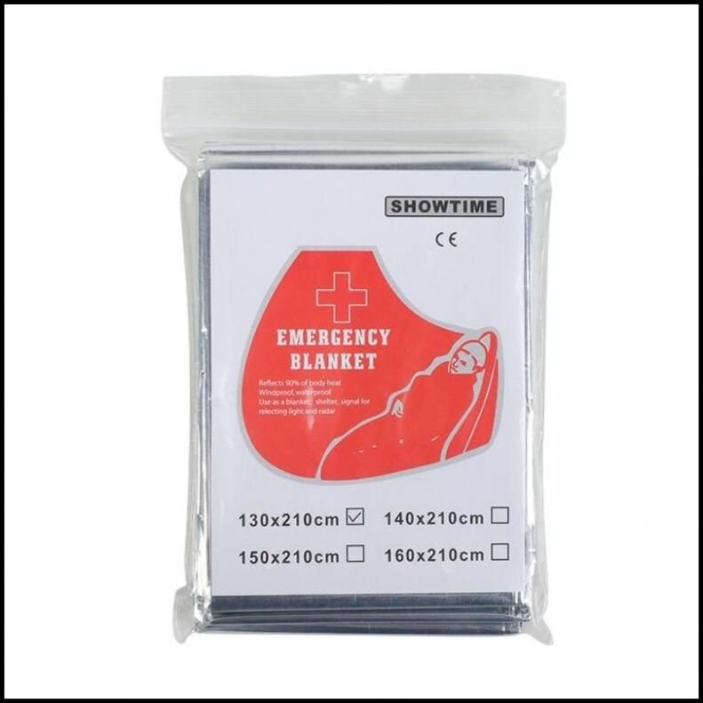 Термоодеяло спасательное изотермическое/ покрывало для защиты от холода походное туристическое термическая фольга 130*210